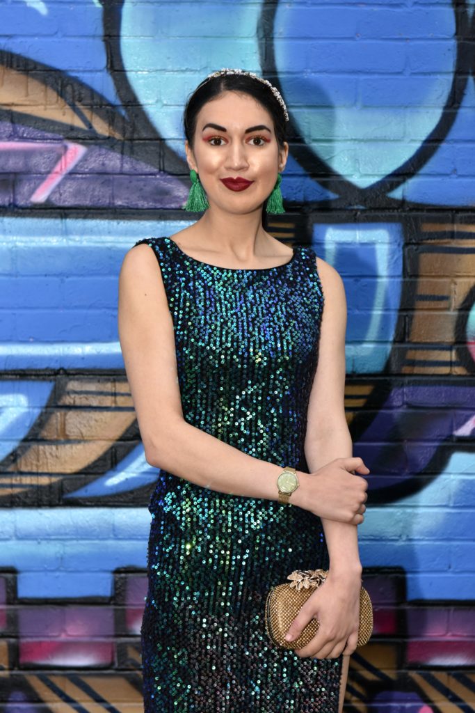 ana green sequin maxi gown - Faded Spring