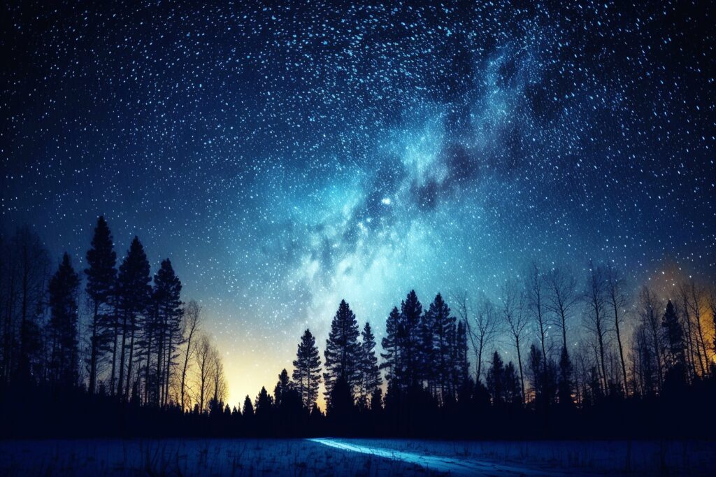 A Beautiful Winter Night Sky - Faded Spring