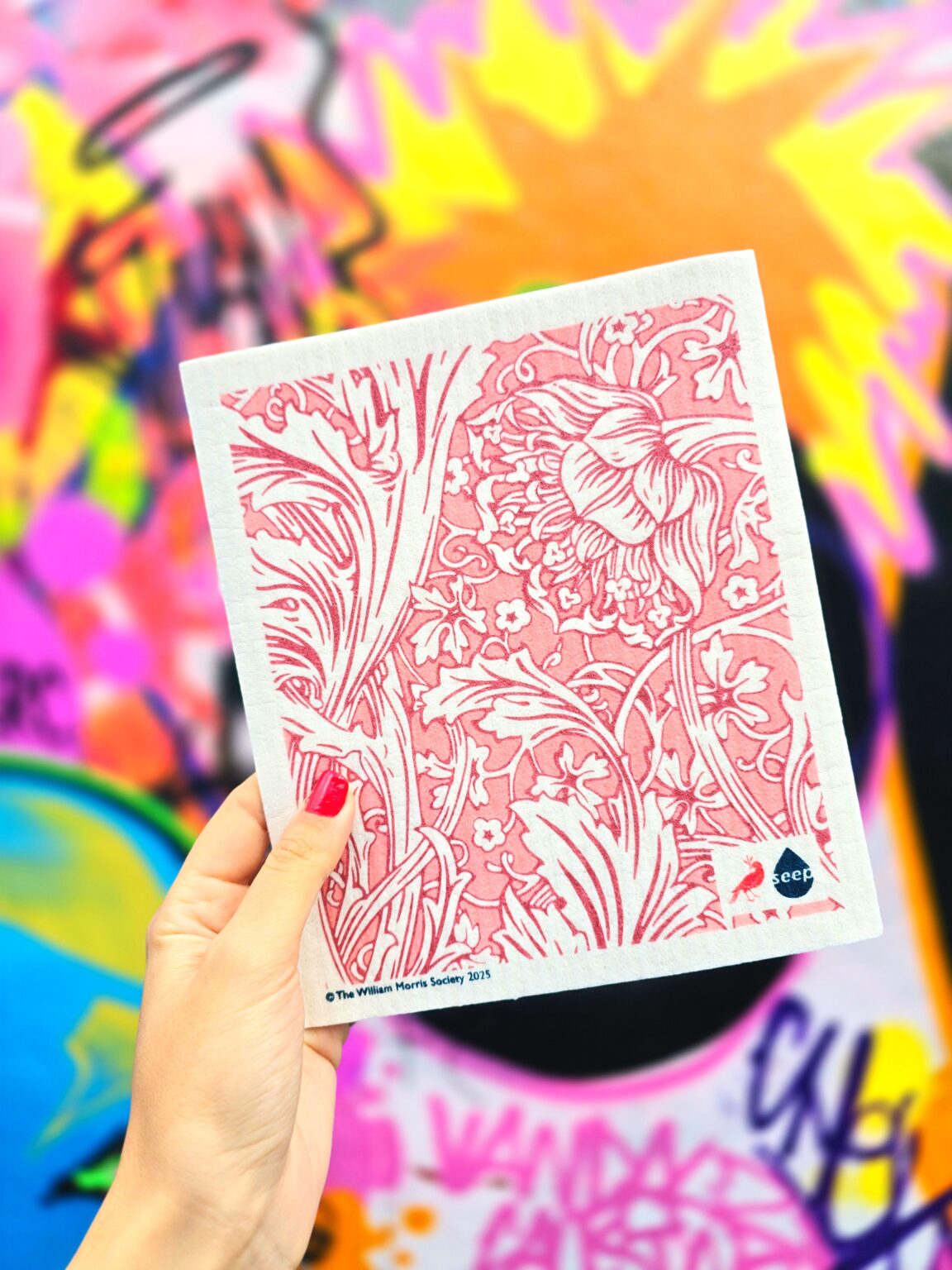 Seep William Morris Sponge Cloth - Faded Spring